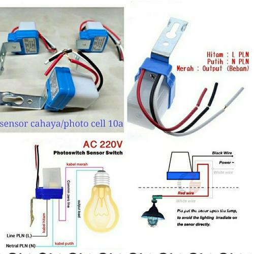 Jual sensor cahaya/otomatis sensor cahaya/photo cell/foto Cell model ...