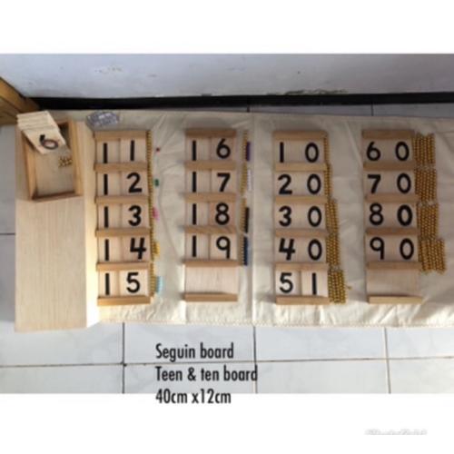 Jual seguin board montessori (teen and ten board) - With Beads - Kab ...