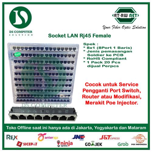 Jual Socket LAN Rj45 Female 8 Port 8x1 - Jakarta Pusat - DSComputer.Jkt ...