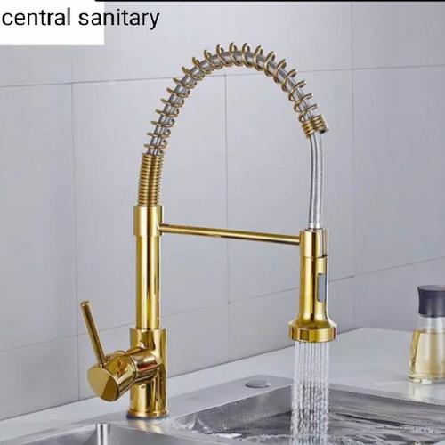 Jual kran kitchen sink pantry gold emas panas dingin keran dapur ...
