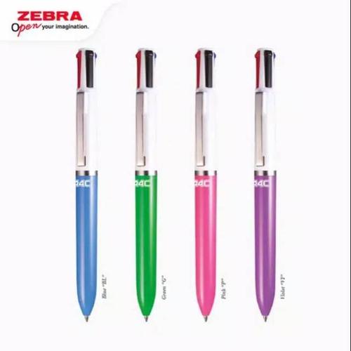Jual Zebra Pulpen A-4C A4C Multifunction In 1 Ballpen 4 warna 0.7mm ...