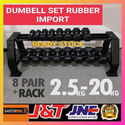 Jual dumbell set+rak import(original)dumbel set-rak dumbell-barbell set ...