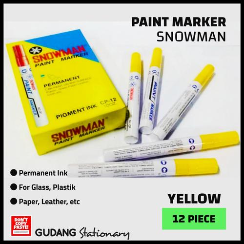 Jual SPIDOL PERMANENT PAINT MARKER, warna kuning - Isi 12 White ...