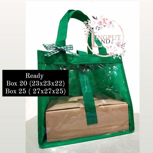 Jual Tas Spubond - Tas Box Kue - Tas Spunbond Kotak Nasi - Goodie Bag - Coffee, Box20(23x23x22 ...