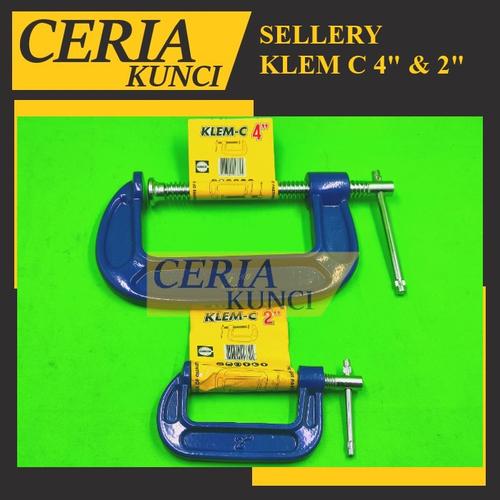 Jual Klem C Sellery Clamp C / Penjepit Catok Kayu 2 3 4 Inch - Klem C 4 ...