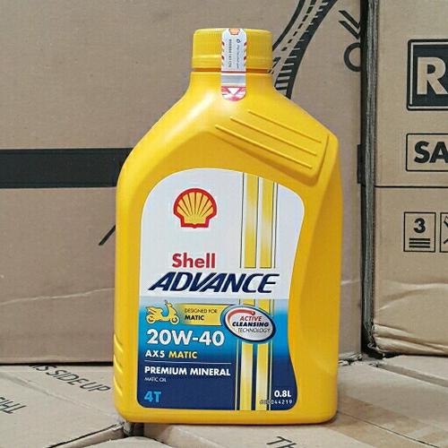 Jual OLI MESIN MOTOR MATIC SHELL ADVANCE AX5 SCOOTER 20W-40 800 ML ...