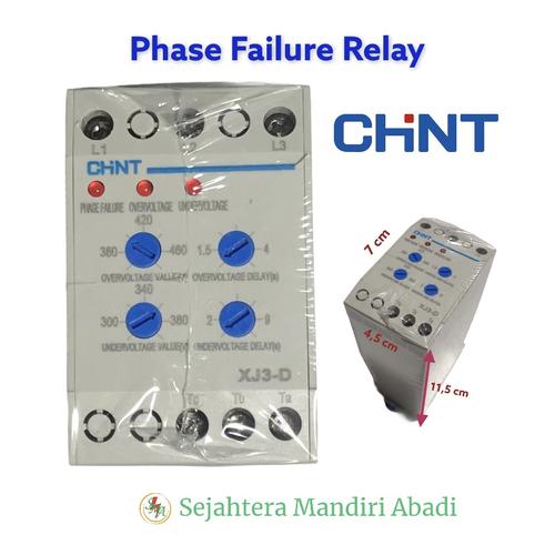 Jual Phase Failure Relay Chint XJ3-D Relay Kontrol Gagal Fasa - Kota ...