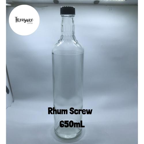 Jual Botol Kaca Sirup / Rhum 650ml + Tutup Putar (100% Baru) - Putih ...