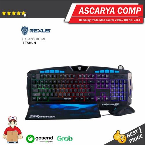 Jual Keyboard Mouse Gaming Rexus Warfaction Vr1 Backlight - Kota ...