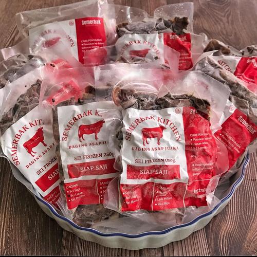 Jual daging asap sei sapi frozen 250gr, seisapi - Sambal korek - Kota ...
