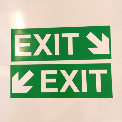 Jual STICKER K3 RAMBU EXIT PANAH KANAN/KIRI UKURAN 10X30CM HARGA ...