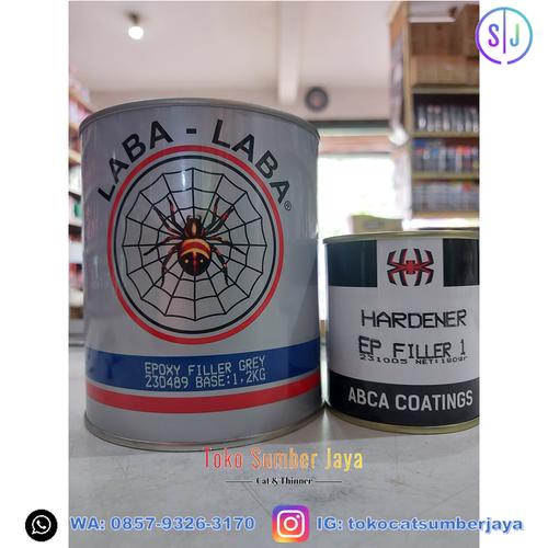 Jual Laba-laba Epoxy Filler Grey Kaleng Abu 1,2Kg (Set Hardener) - Kota ...