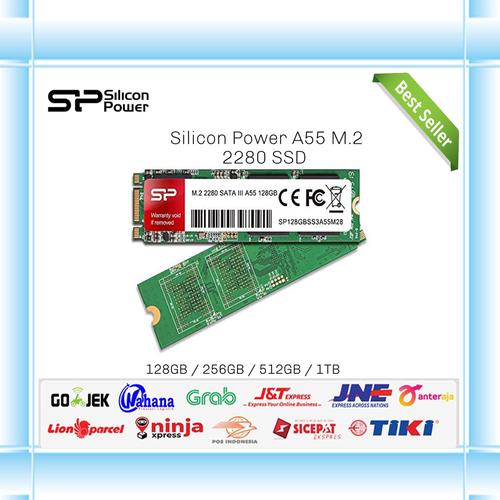 Jual Silicon Power A55 SSD M.2 2280 SATA III 3D - SSD M2 SATA - 128GB ...