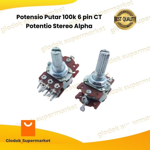 Jual Potensio Putar 100k 6 pin CT Potentio Stereo Alpha - Jakarta Barat ...