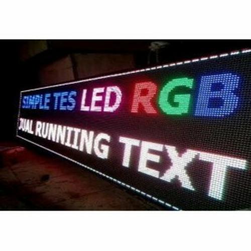 Jual Lampu LED Running Text modul p10 RGB ukuran 96 x 64 cm dua sisi ...