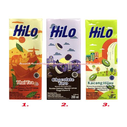 Jual Hilo Kacang Hijau Thai Tea Choco Taro 200ml Minuman Susu UHT ...