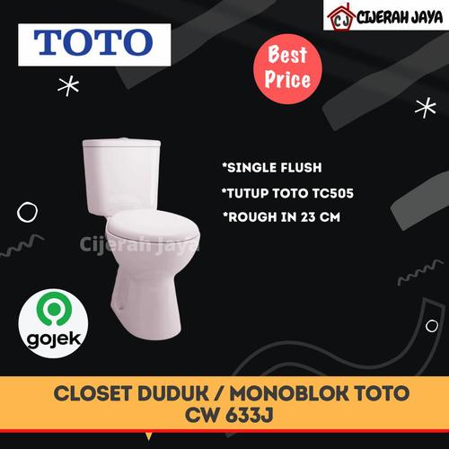 Jual KLOSET DUDUK TOTO CW633J PUTIH ORIGINAL / MONOBLOK TOTO 633 ...