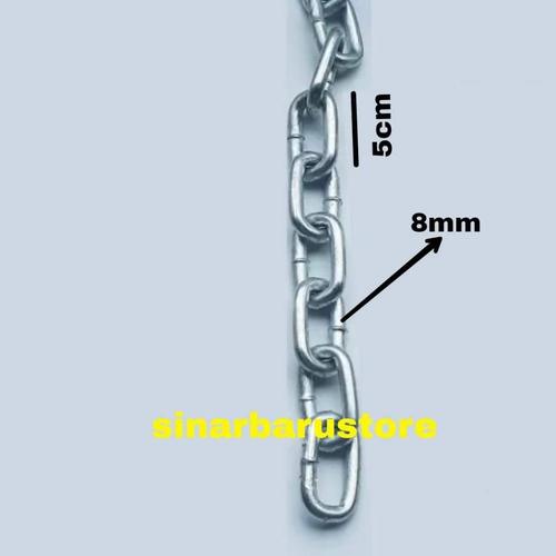 Jual RANTAI KAPAL BESI GALVANIS PUTIH 8MM PER METER MURAH - Jakarta ...