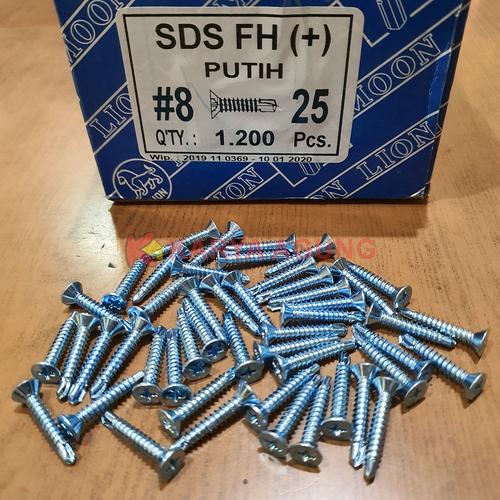 Jual [1 box] Skrup Drilling Baja Ringan #8 x 25 2,5cm / Sekrup SDS FH ...