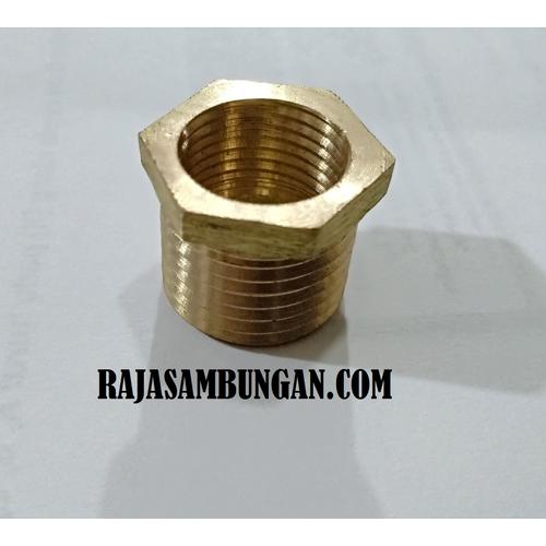 Jual Flok Ring Kuningan 3/4 x 1/2 Fitting Pipa Drat Luar Dalam Verlop ...