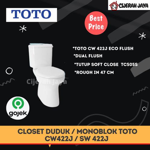 Jual CLOSET DUDUK TOTO CW 422 J / KLOSET DUDUK TOTO CW422J DUAL FLUSH ...