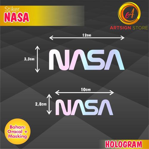 Jual Stiker NASA Cutting / Sticker NASA Text Hologram/ Stiker Cutting ...