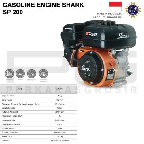 Jual Gasoline Engine SHARK SP 200 Mesin Penggerak SHARK SP 200 - Kota ...
