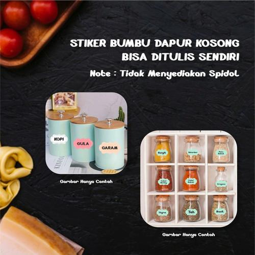 Jual Stiker Bumbu Dapur Polos / Kosong Waterproof - B.Putih - Kab ...