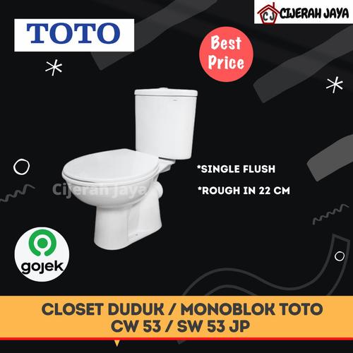 Jual TOTO CLOSET DUDUK CW 53 + SW 53JP/53 + TCD 01R MONOBLOK TOTO ...