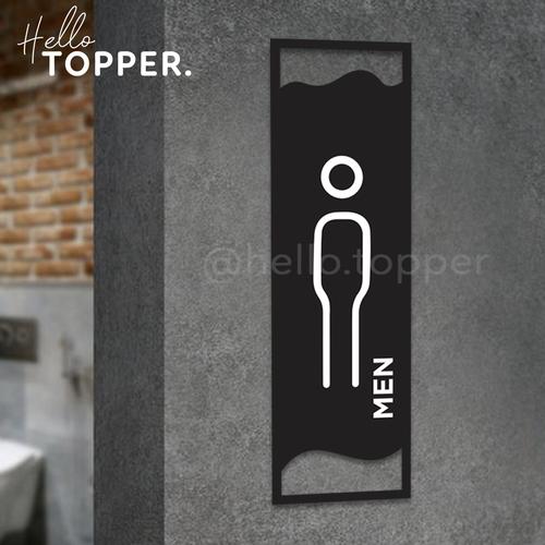 Jual Sign Label Akrilik Toilet Pria | Men Toilet Sign Acrylic Modern ...