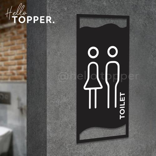 Jual Sign Label Akrilik Toilet Restroom | Toilet Sign Door Acrylic ...