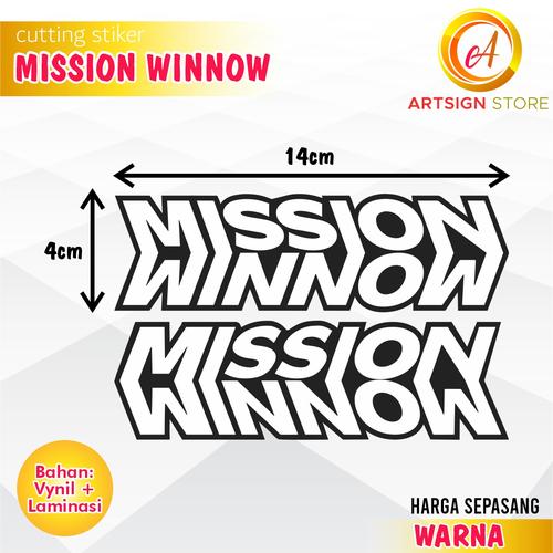 Jual Stiker MISSION WINNOW Kiri Kanan / Sticker MISSION WINNOW Putih ...