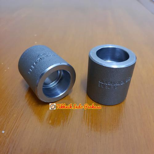 Jual Socket Besi Class 3000 Sock Weld 1 1/2" Inch / Coupling SW #3000 ...