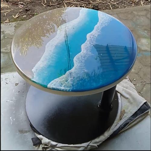 Jual Meja Resin Nakas Motif Laut / Ombak - Kab. Bantul - abata jogja ...