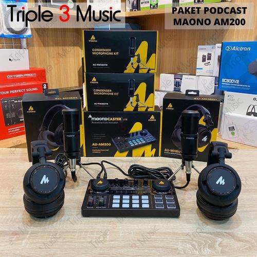 Jual Maono AU AM200 With headphone Maonocaster paket Podcast 2 orang ...