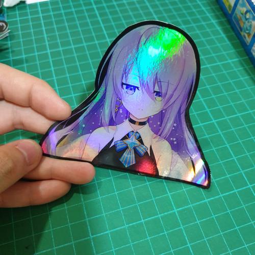 Jual Sticker Hologram Anime - Besar - PSH577 - moona hoshinova ...