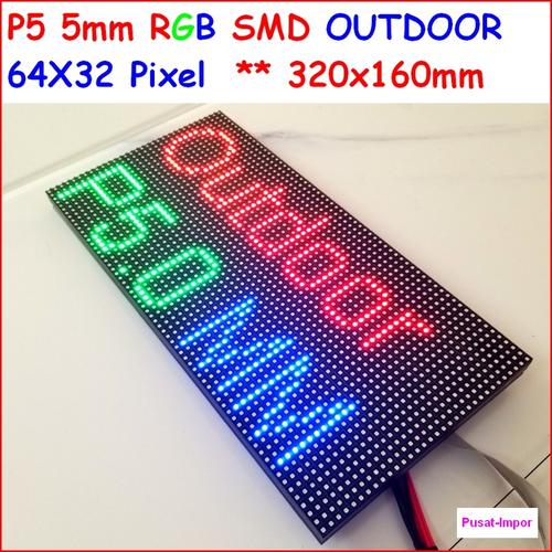 Jual P5 LED SMD Outdoor FULL COLOR PANEL MODUL RUNNING TEXT VIDEOTRON ...
