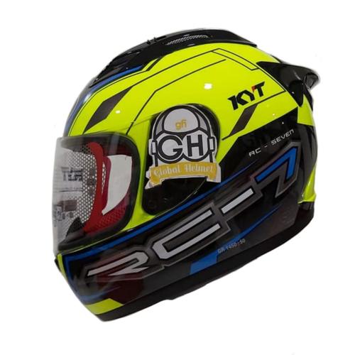 Jual HELM FULL FACE KYT RC7 RC-7 RC SEVEN MOTIF #14 BLACK YELLOW - L ...