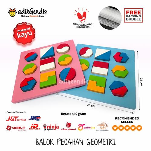 Jual Balok Pecahan Geometri - Mainan edukasi anak kayu - Kota Surakarta ...