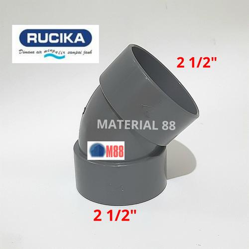 Jual Keni 45 derajat 2 1/2 inch Rucika D - 2.5 inch Knee Elbow PVC - Kab. Bogor - MATERIAL 88 ...