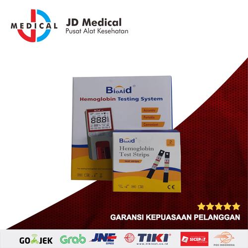 Jual Alat Hb test Bio Aid - alat cek hemoglobin free strip 50Strip ...