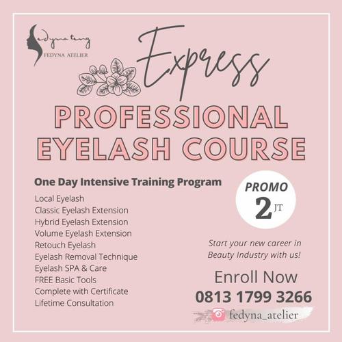 Jual Promo Paket Kursus Eyelash Extension Bersertifikat Free Alat ...