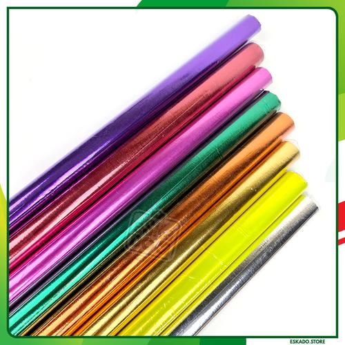 Jual Kertas Emas / Kertas metalik / sampul metalik ISI 2 LEMBAR - Merah ...