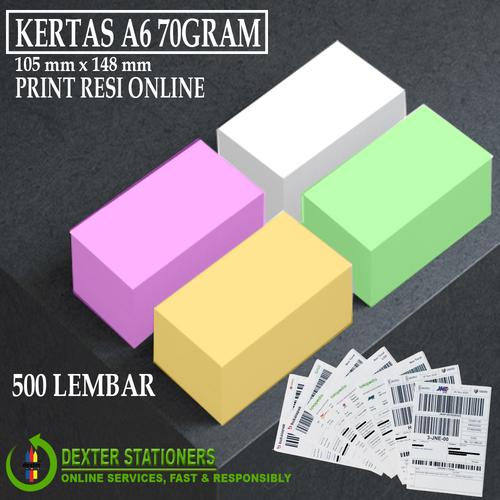 Jual KERTAS A6 70GRAM (148 MM X 105MM)/ KERTAS A4 BAGI 4 PRINT RESI ...