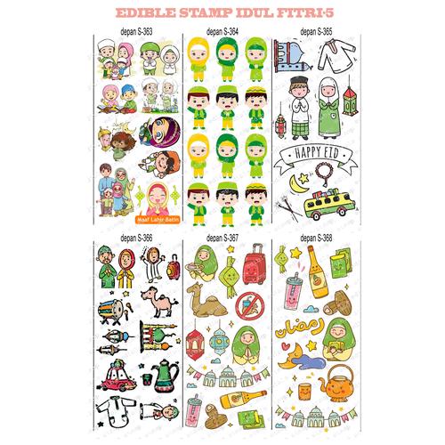 Jual Edible stamp edible sticker stiker makanan edible picture lebaran ...