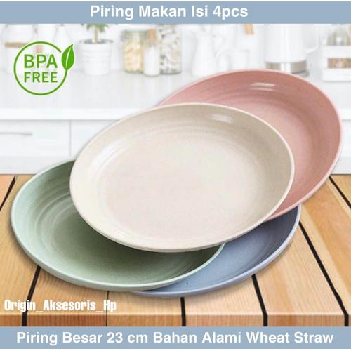 Jual Origin - Piring makan ukuran 23cm Food Grade Wheat Fiber Plate ...