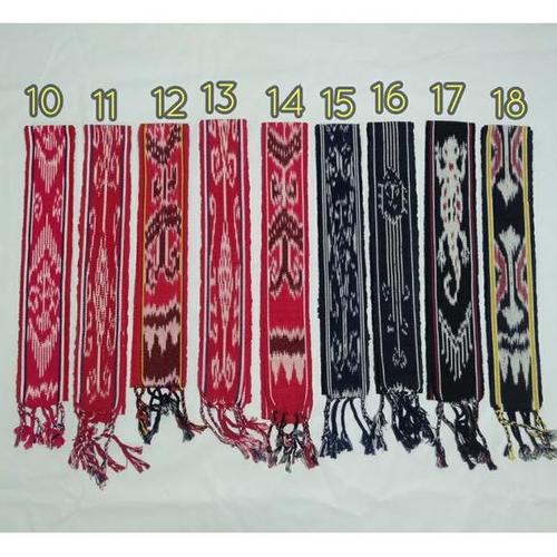 Jual Syal Ikat Kepala Etnik Kain Tenun Rajut Suku Dayak Borneo ...