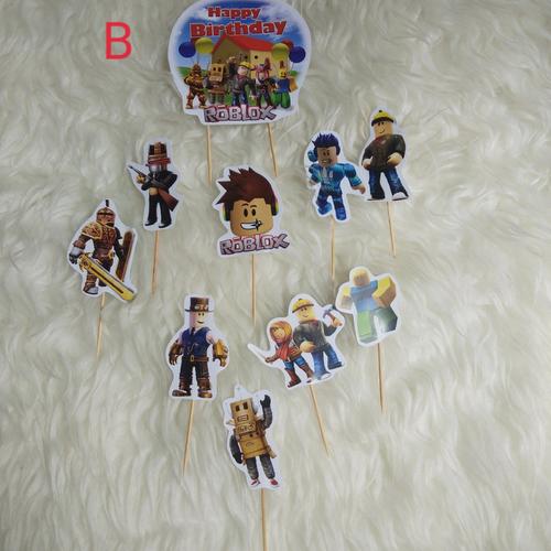 Jual Topper cake bithday game Roblox/hiasan kue Roblox/dekorasi ultah ...
