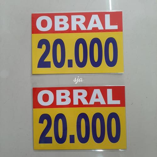 Jual Kertas Obral / Kertas Harga Obral / Papan Obral / Papan Harga ...