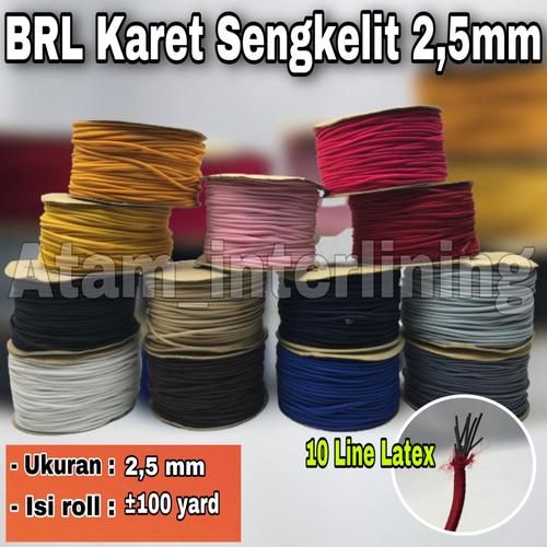 Jual BRL 2,5mm | Tali Karet String Sengkelit | Tali Karet Kancing ...